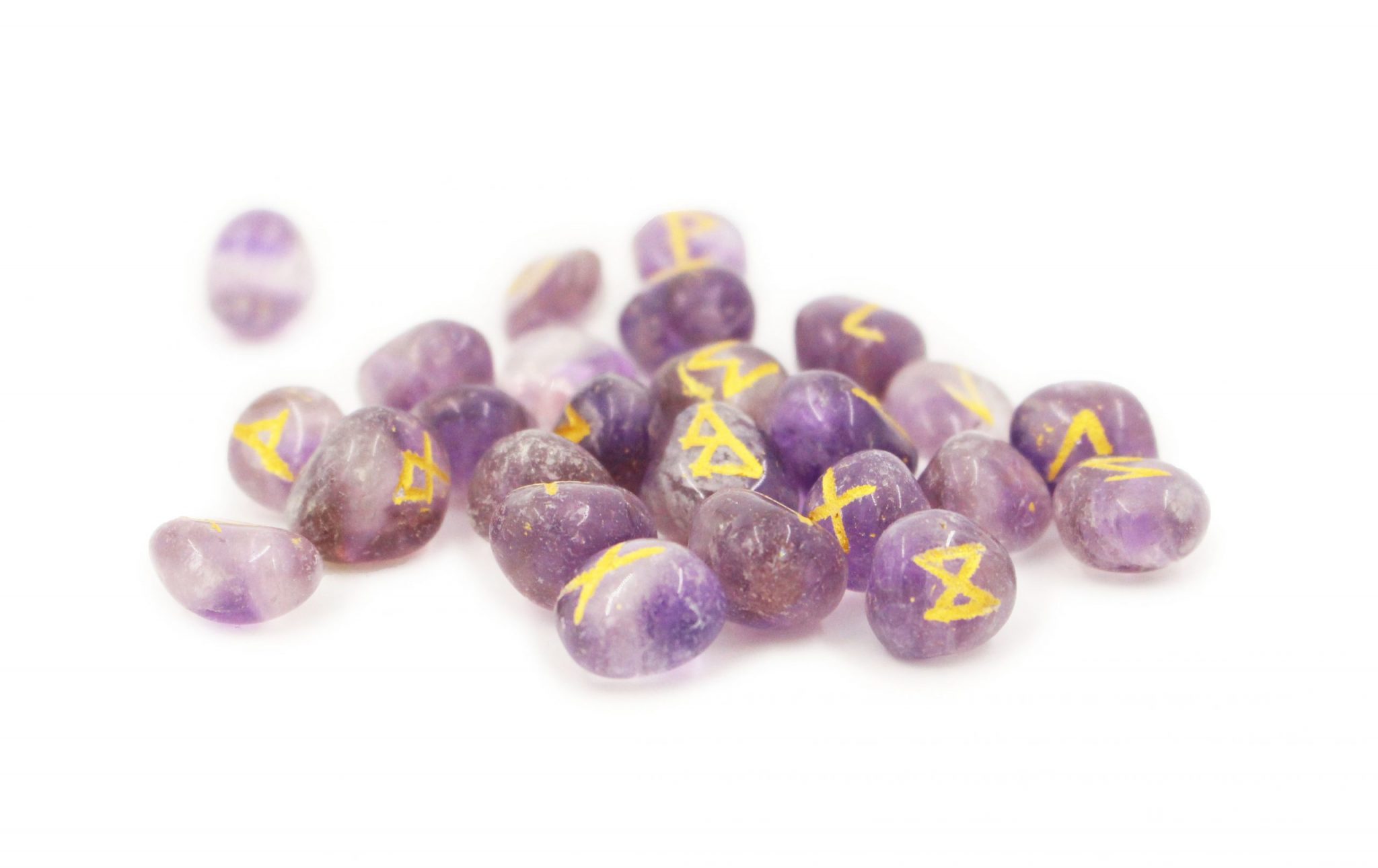 Dark Amethyst Runes Set - Crystal Dreams World