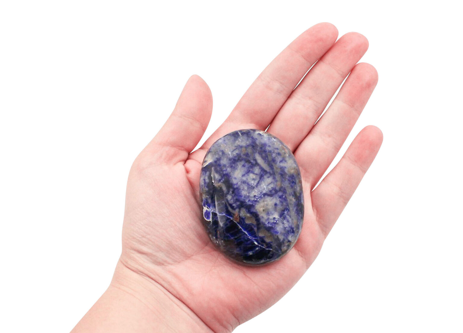 Sodalite Palm Stone - Crystal Dreams World