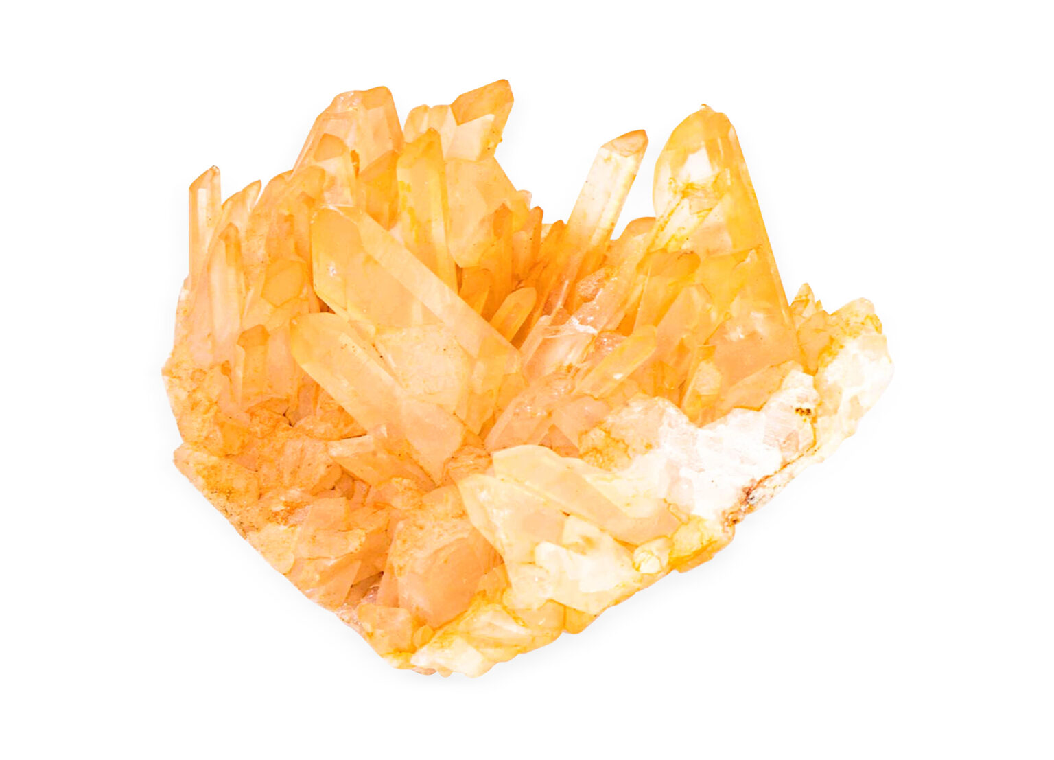 Tangerine Orange Quartz Cluster Druze - Crystal Dreams World
