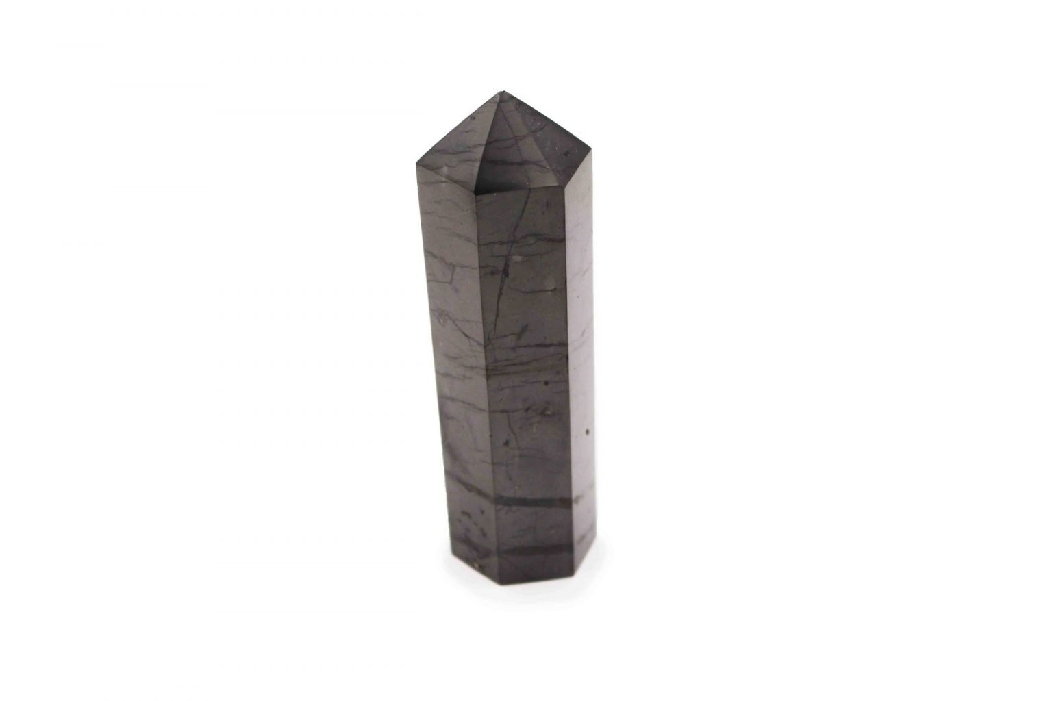 Shungite Polished Prism Point - Crystal Dreams World