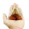 Orgone Pyramid – Carnelian (M) - Crystal Dreams World