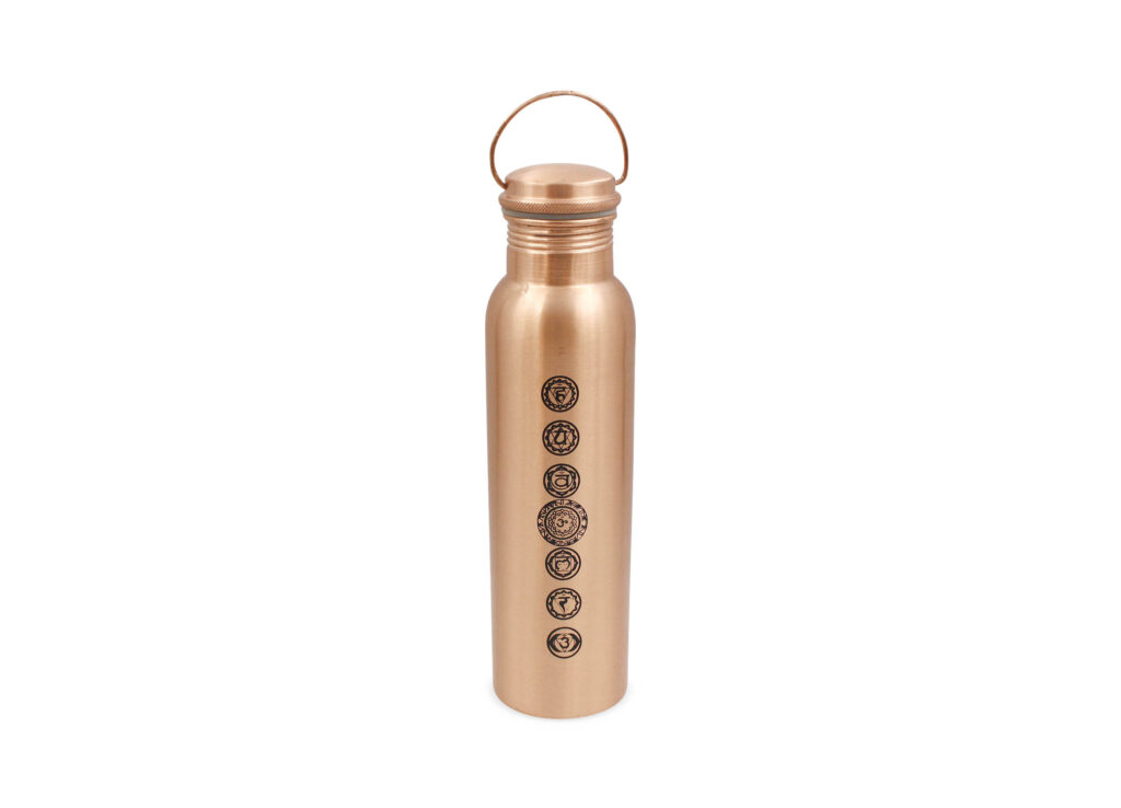 Chakras Copper Water Bottle - Crystal Dreams World