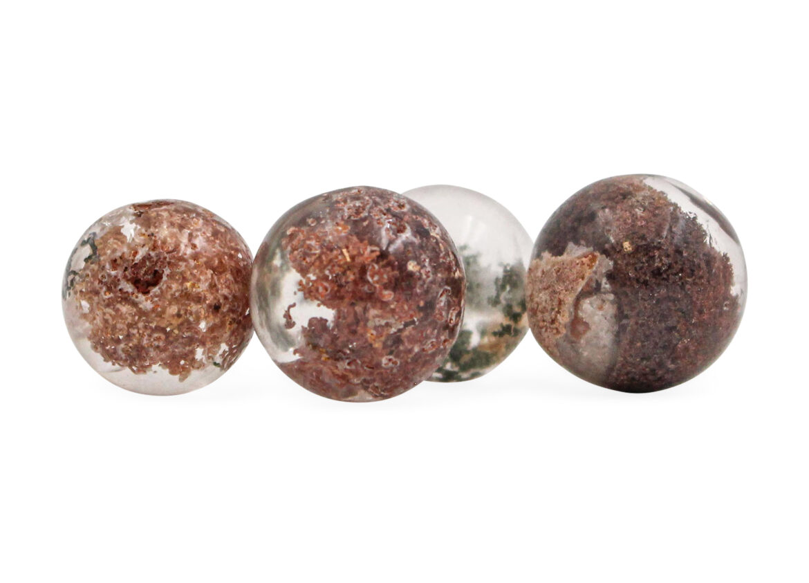 Quartz with inclusions (Shaman Quartz) Spheres - Crystal Dreams World