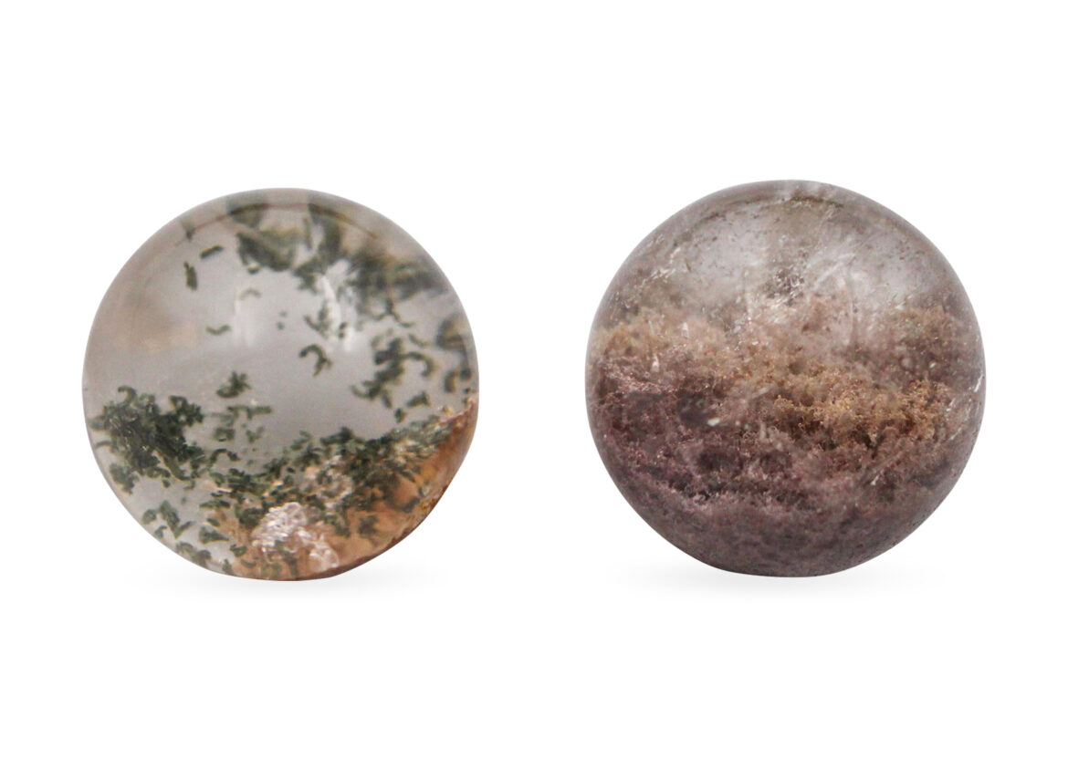Quartz with inclusions (Shaman Quartz) Spheres - Crystal Dreams World