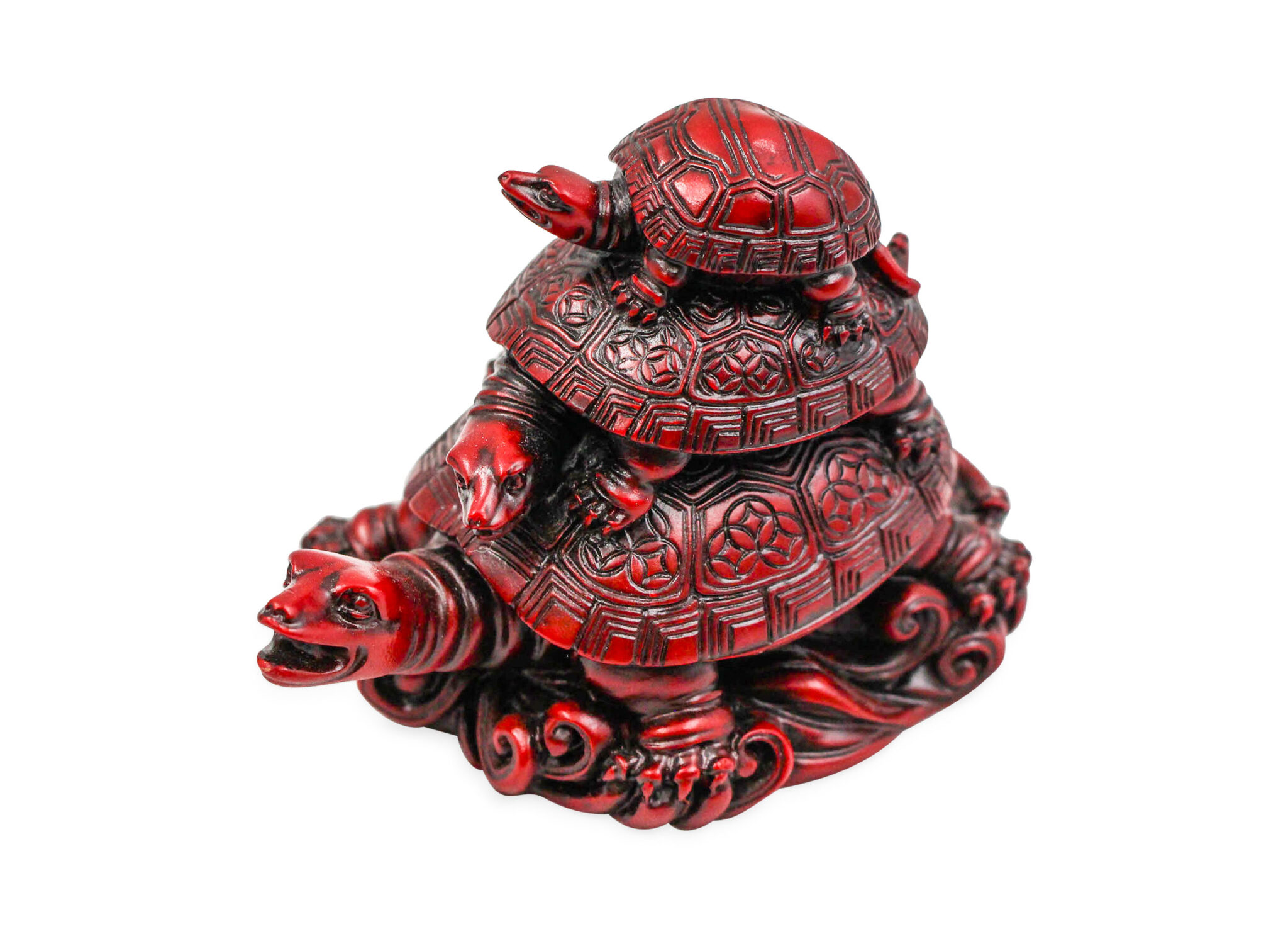 Feng Shui Red Protection Turtles - Crystal Dreams World
