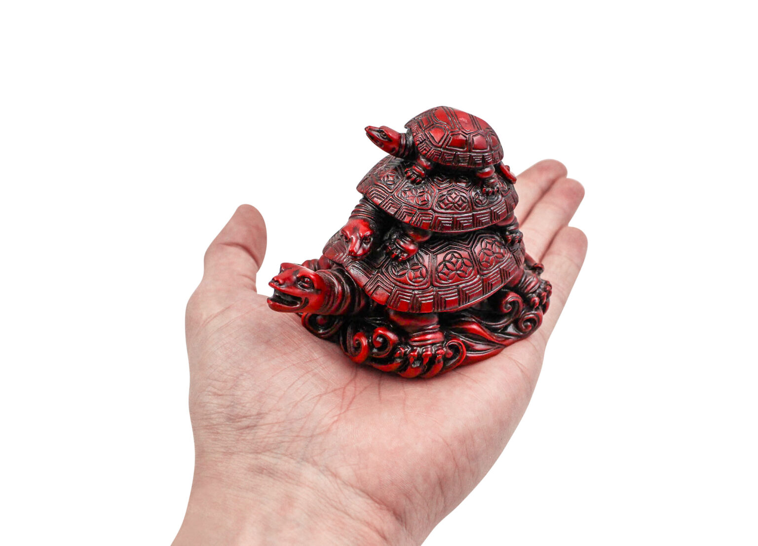 Feng Shui Red Protection Turtles - Crystal Dreams World