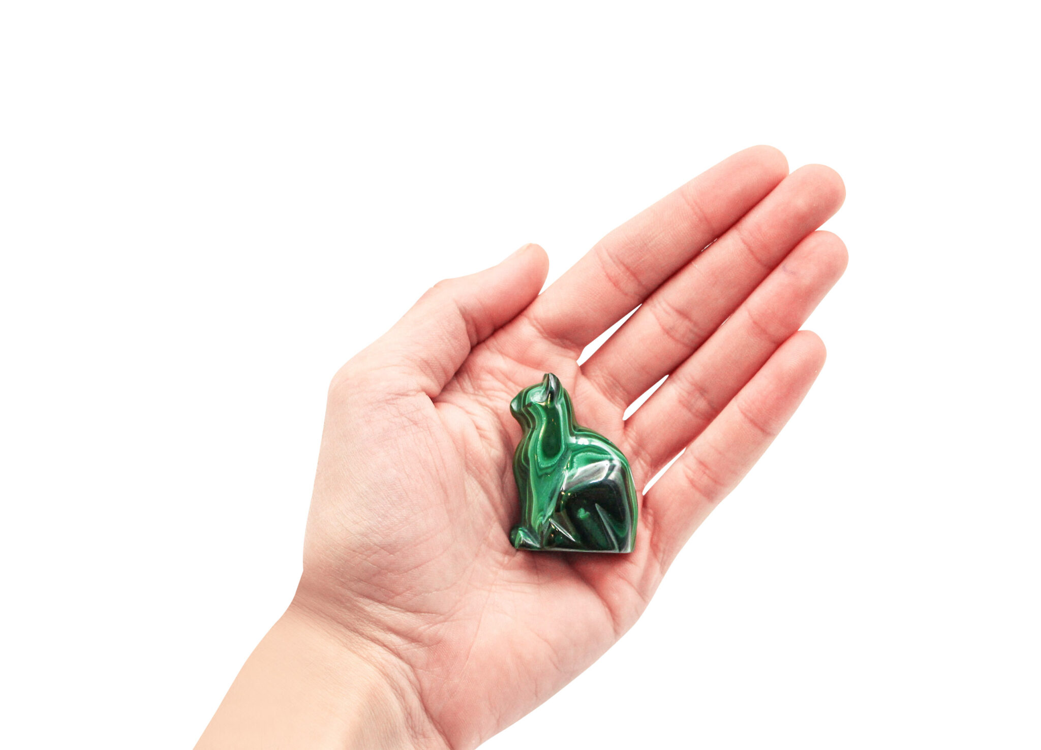 Malachite Polished Cat - Crystal Dreams World