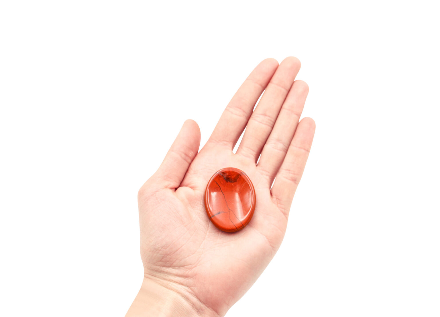 Red Jasper Worry Stone - Crystal Dreams World